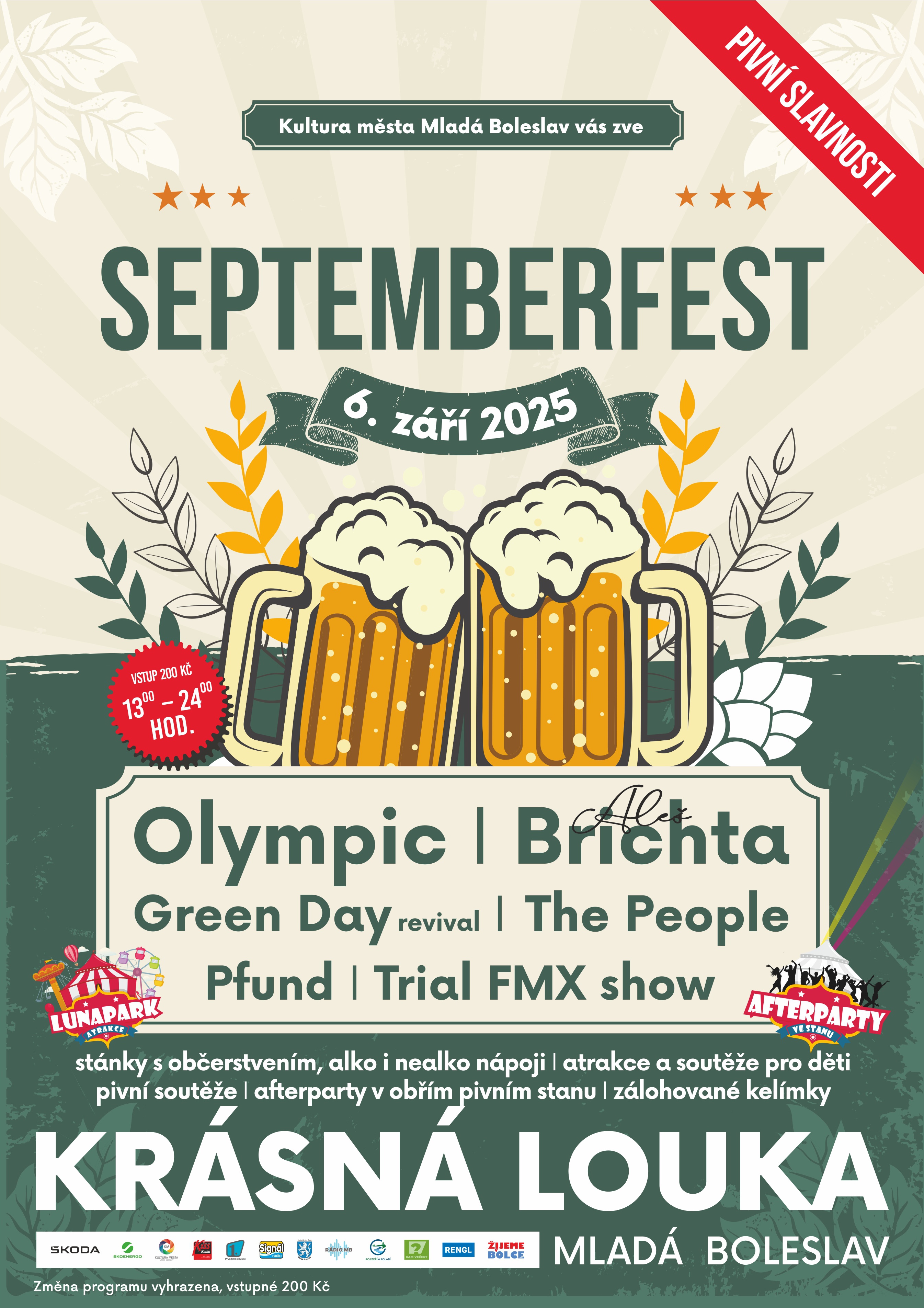 Septemberfest 2025, 6.9.2025 14:00 | Kultura města Mladá Boleslav, a.s.